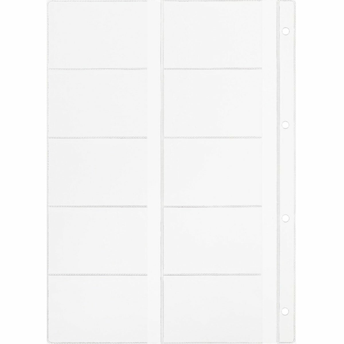 Файл-вкладыш для визиток 1970/4 (А4, 120мкм, на 10 карточек) прозрачный, 10шт.