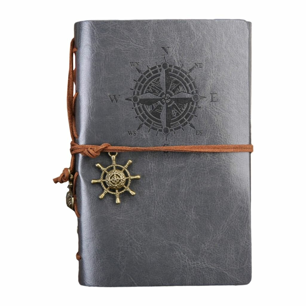 Винтажный блокнот из искусственной кожи, дневник путешествий с 150 пустыми страницами и подвеской, многоразовый вкладыш