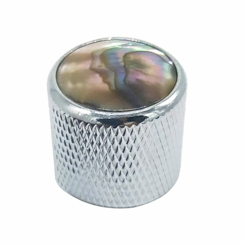 Корпус-инкрустированная металлическая ручка, кнопка регулировки громкости электрогитары-корпус серебристого цвета с инкрустацией