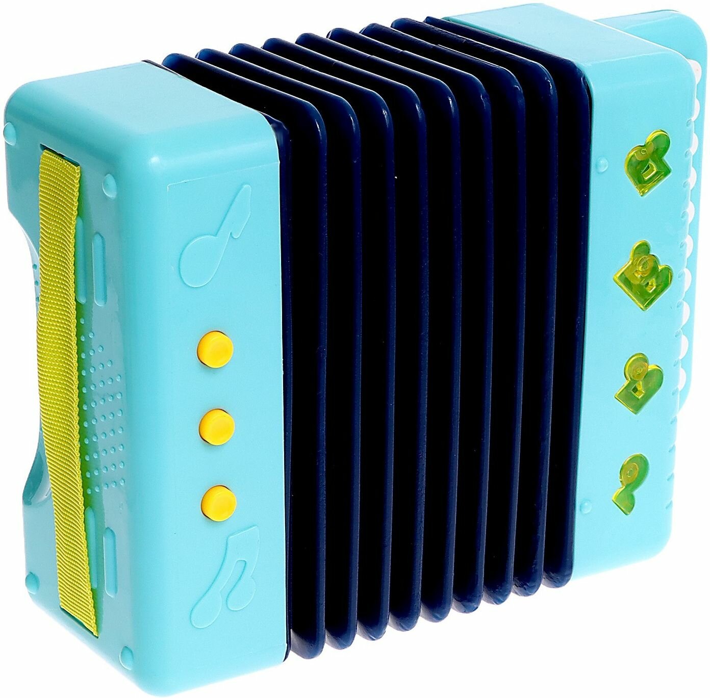 Гармошка "Весело поём" со звуковыми и световыми эффектами, 2 режима, детский игрушечный музыкальный инструмент, работает от батареек, от 3 лет, цвета микс