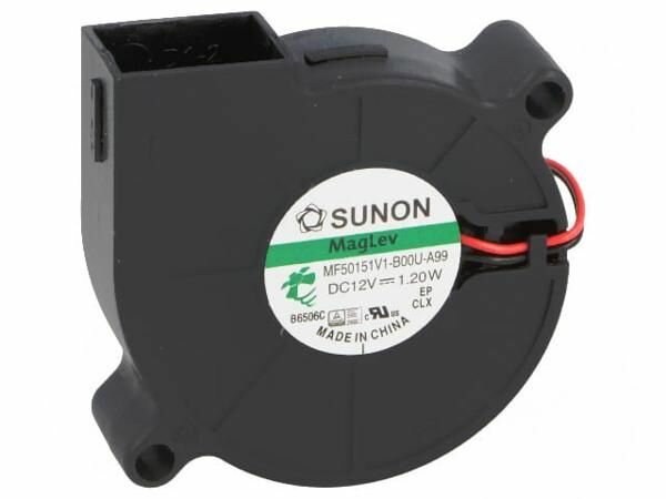 Вентилятор охлаждения осевой корпусный SUNON MF50151V1-A99 BLOWER 12В DC 51,7x51,6x15 мм 7,65 куб. м/ч 39,8 дБА