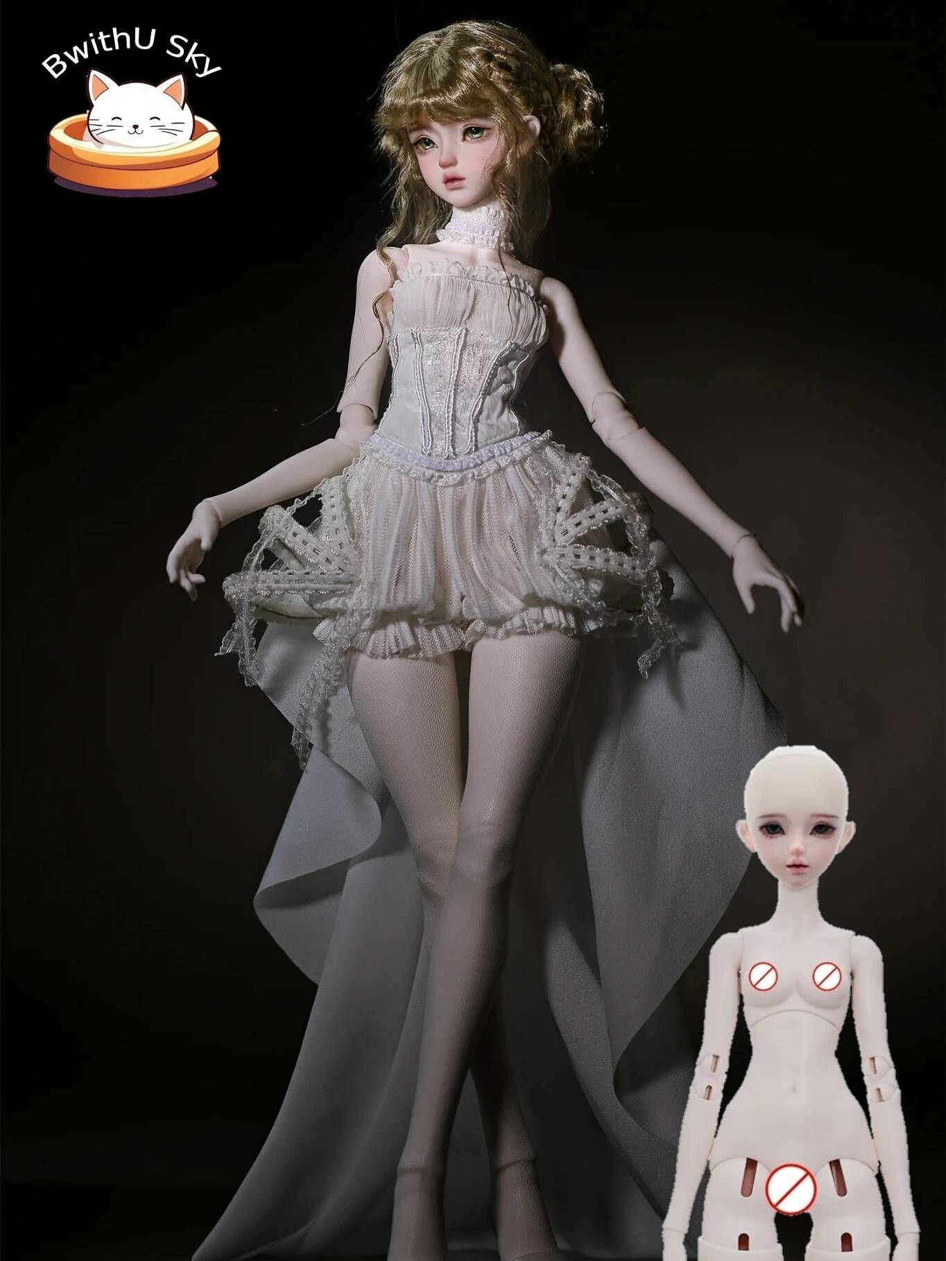 BwithU Bjd 1/4 Chihiro обнаженная кукла с нормальной кожей, без макияжа, без аксессуаров