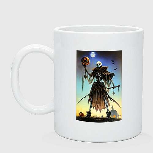 Ведьма пугало - хэллоуин нейросеть Керамическая кружка