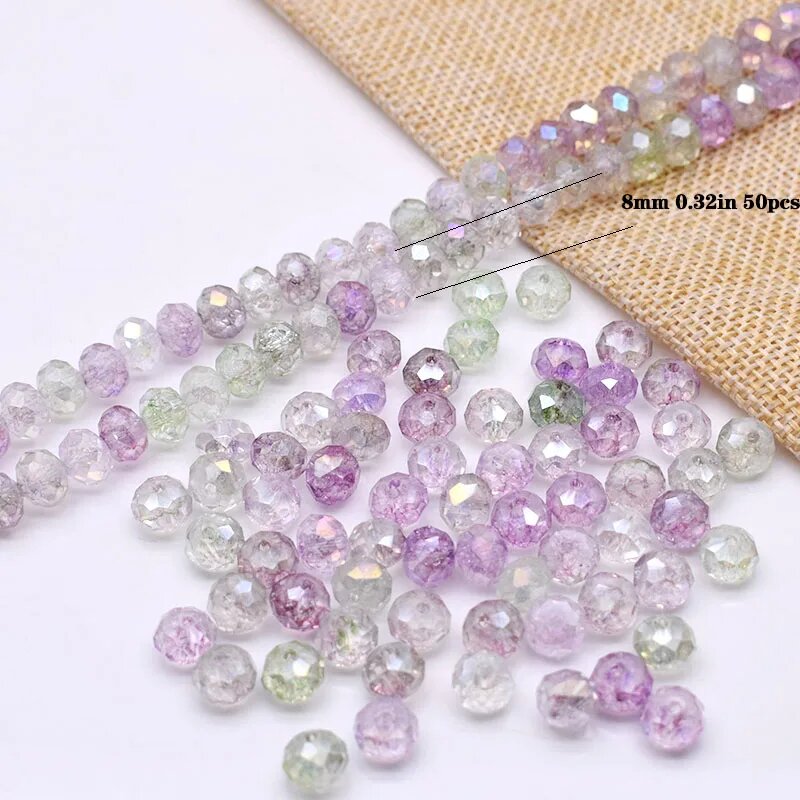 Граненая хрустальная бусина YanQi 8 мм, 50 шт. C