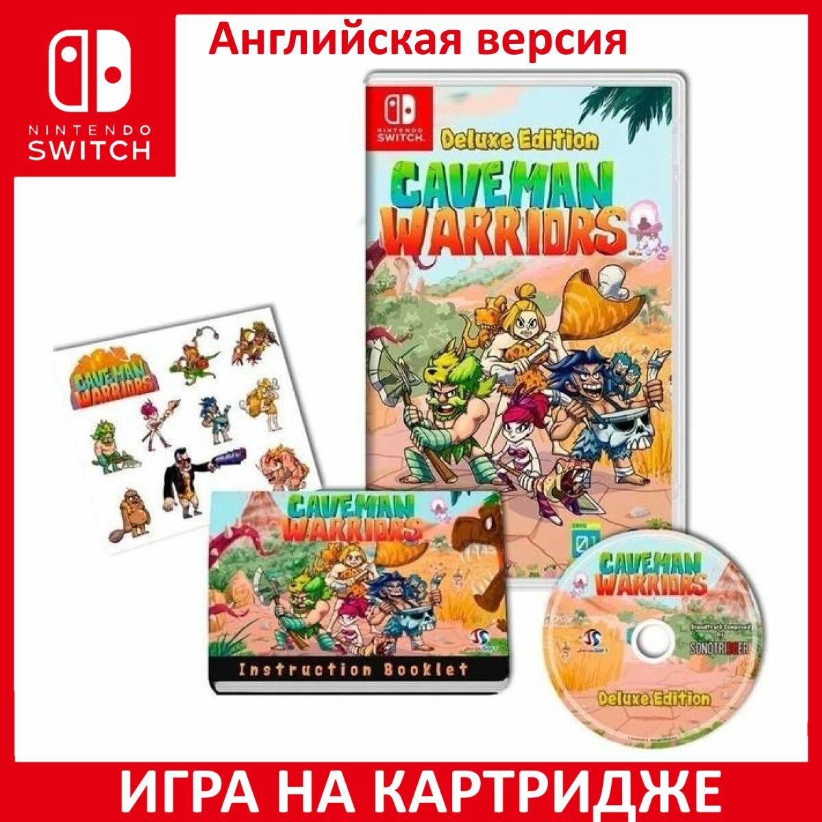 Игра Caveman Warriors Deluxe Edition Switch Картридж на Nintendo Switch Английская версия