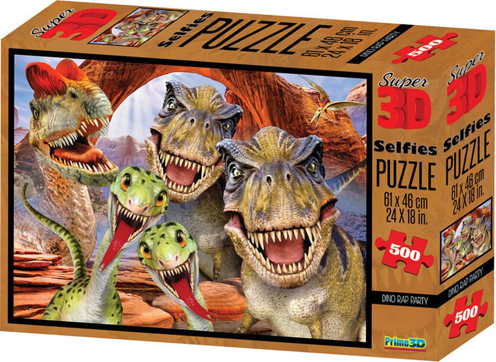 Пазл Prime 3D Дино-селфи, 500 эл. PR10132