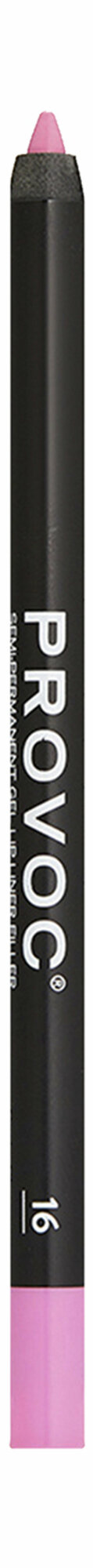 Provoc Gel Lip Liner Filler Полуперманентный гелевый карандаш для губ | 16 розовый, барби 100мл