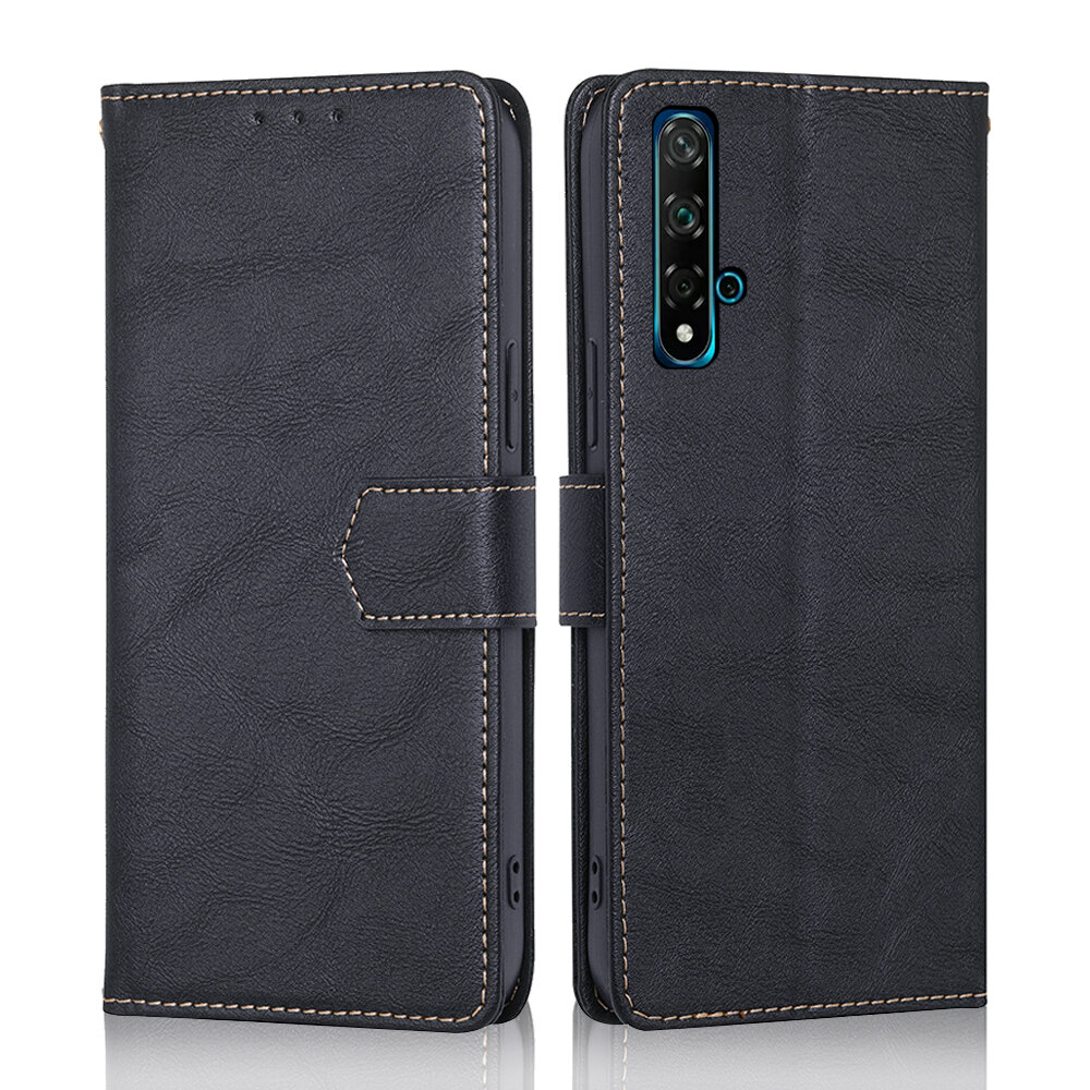 Чехол-книжка с для Honor 20/ чехол кожи на Хонор 20, (черный)