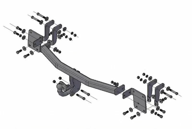 Фаркоп Mitsubishi Outlander 2012-2022, условно-съемный,(без электрики) Трейлер.7140