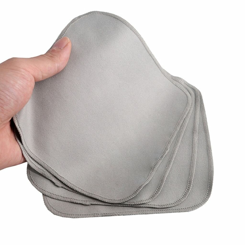 Мягкая ткань для ухода за ювелирными изделиями и драгоценными камнями, сверкающая полировка, чистка серебряного цвета