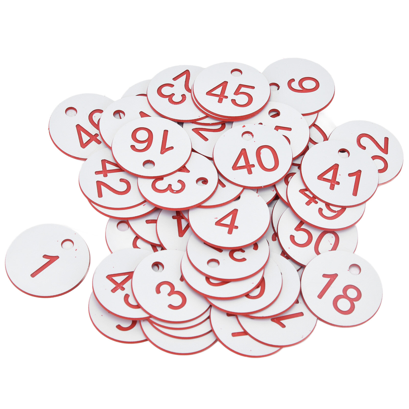 50 пронумерованных бирок для ульев от 1 до 50, прочные круглые этикетки из АБС-пластика с отверстием для скота и пчеловодства.
