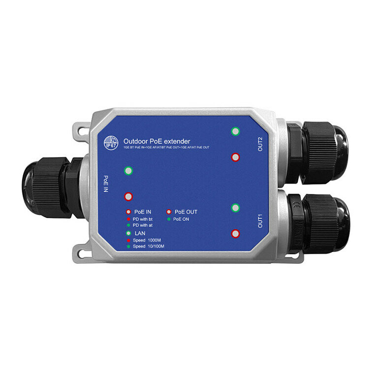 Уличный удлиннитель Ethernet и PoE GF-AC102WP 10/100Mbps до 250 м