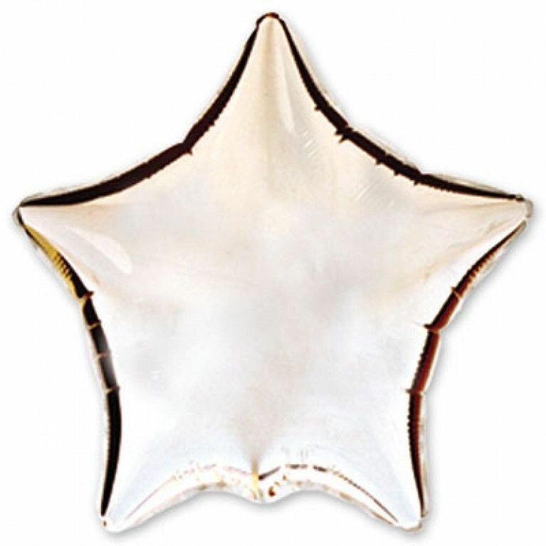 Воздушный шар Веселая затея "Звезда", четырехконечная, без рисунка, Silver, 29 дюймов