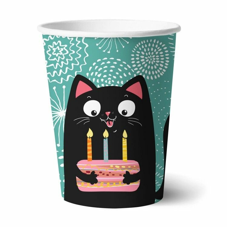 Набор бумажных стаканов ND Play Кошки, 6 шт по 250 мл (297162)
