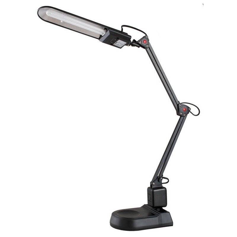 Светильник настольный Camelion цоколь 2G7, на подставке, струбцина, черный