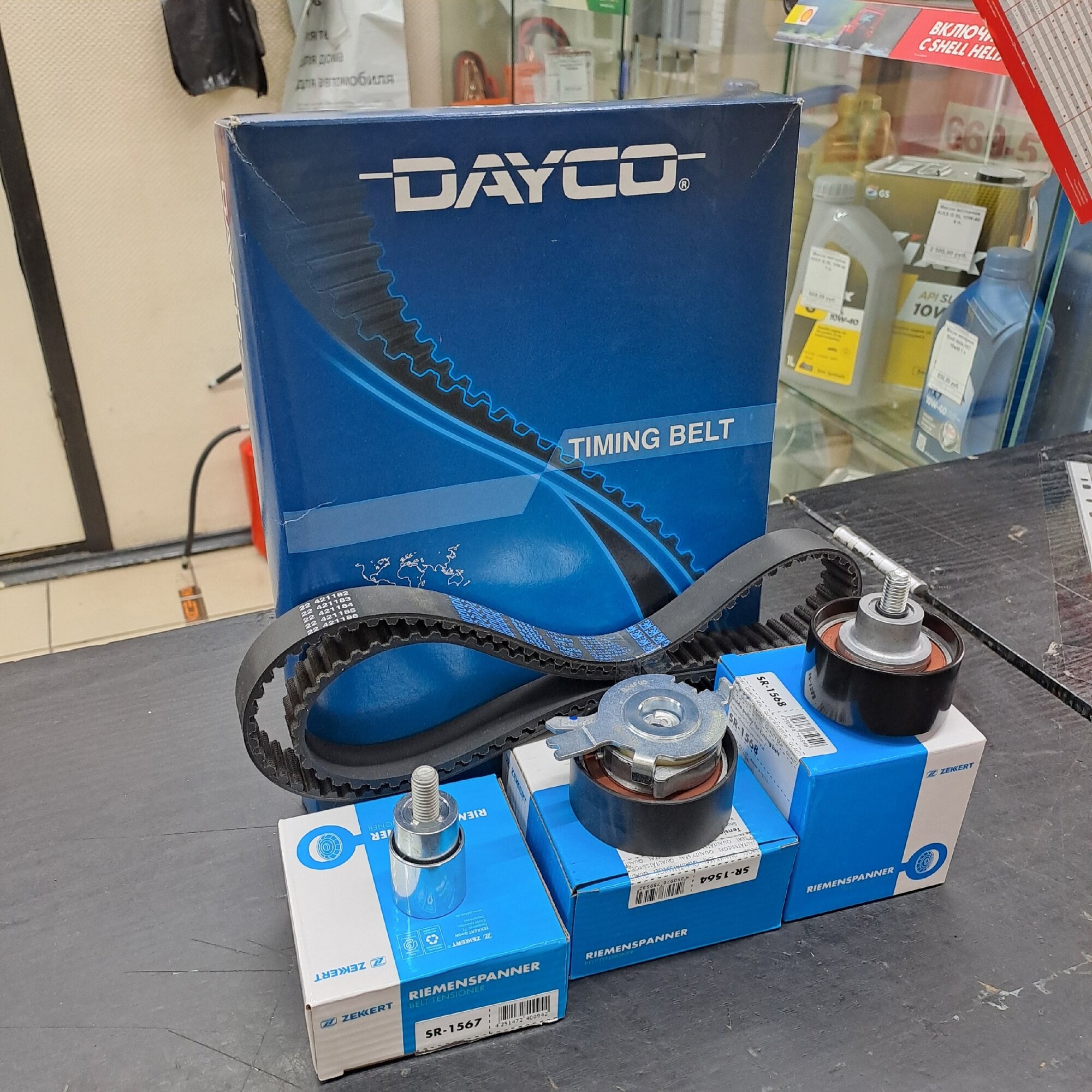 Комплект ГРМ Tiggo, Fora, M11, ДВС 481/484 (Аналог, Dayco+Zekkert) 481H-1007073BA-KIT6