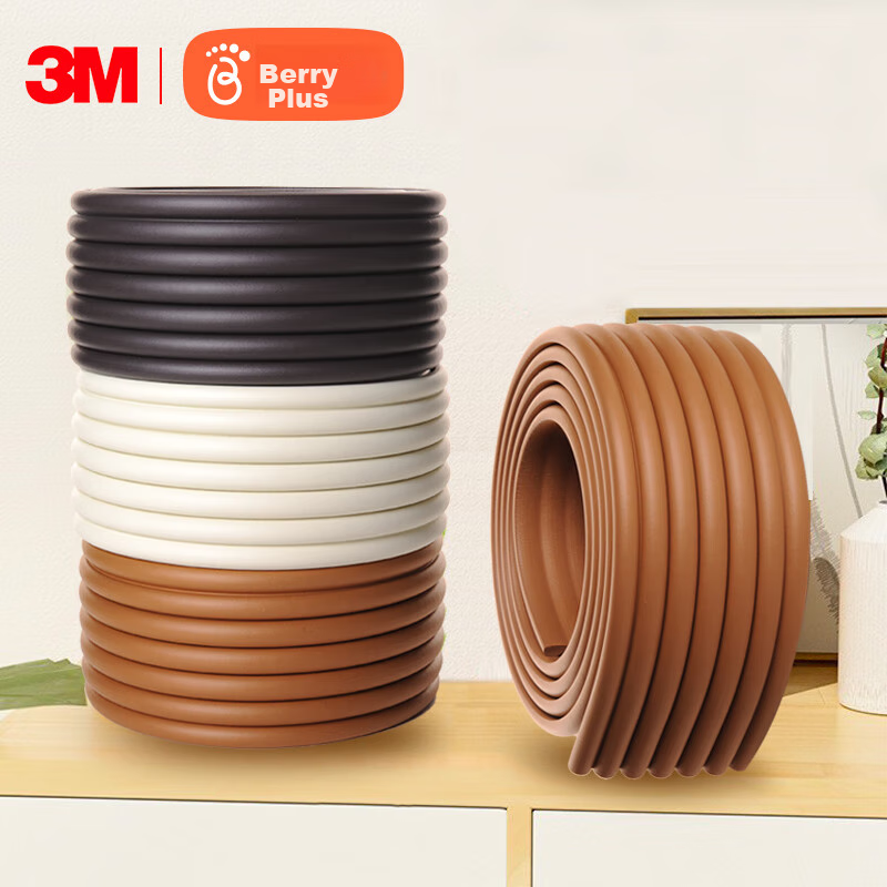 Babyprints Baby Safety Edge Guards, Children's Anti-Collision Strips, Infant Widened And Thickened Multifunctional Bumper Strips, 6-Meter Pack, Wood Color