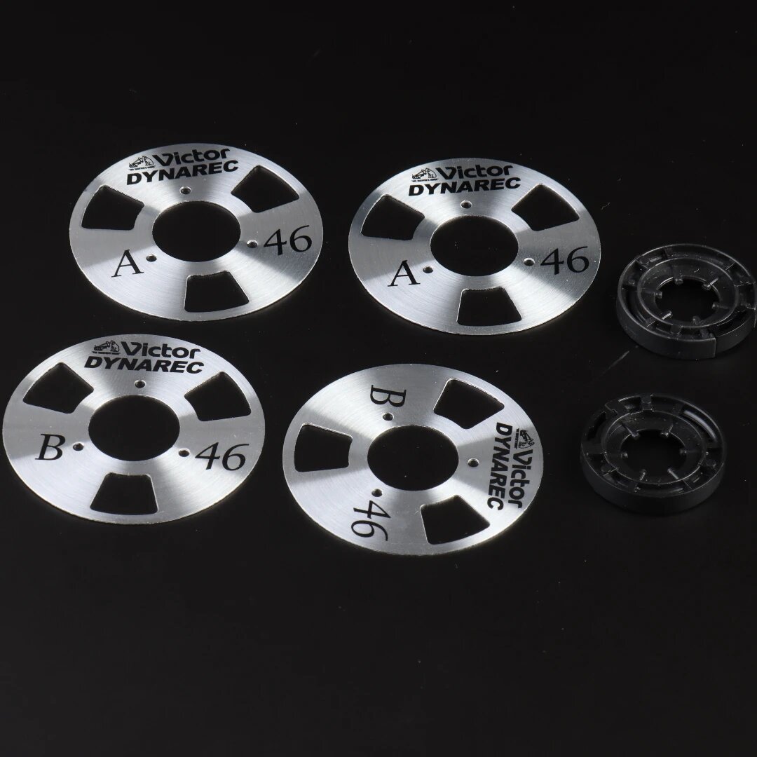 Самодельная (алюминиевая) кассета с катушкой-катушкой для кассеты с аудиозаписью — золото, серебро (упаковка из 4 катушек + 2 колеса)