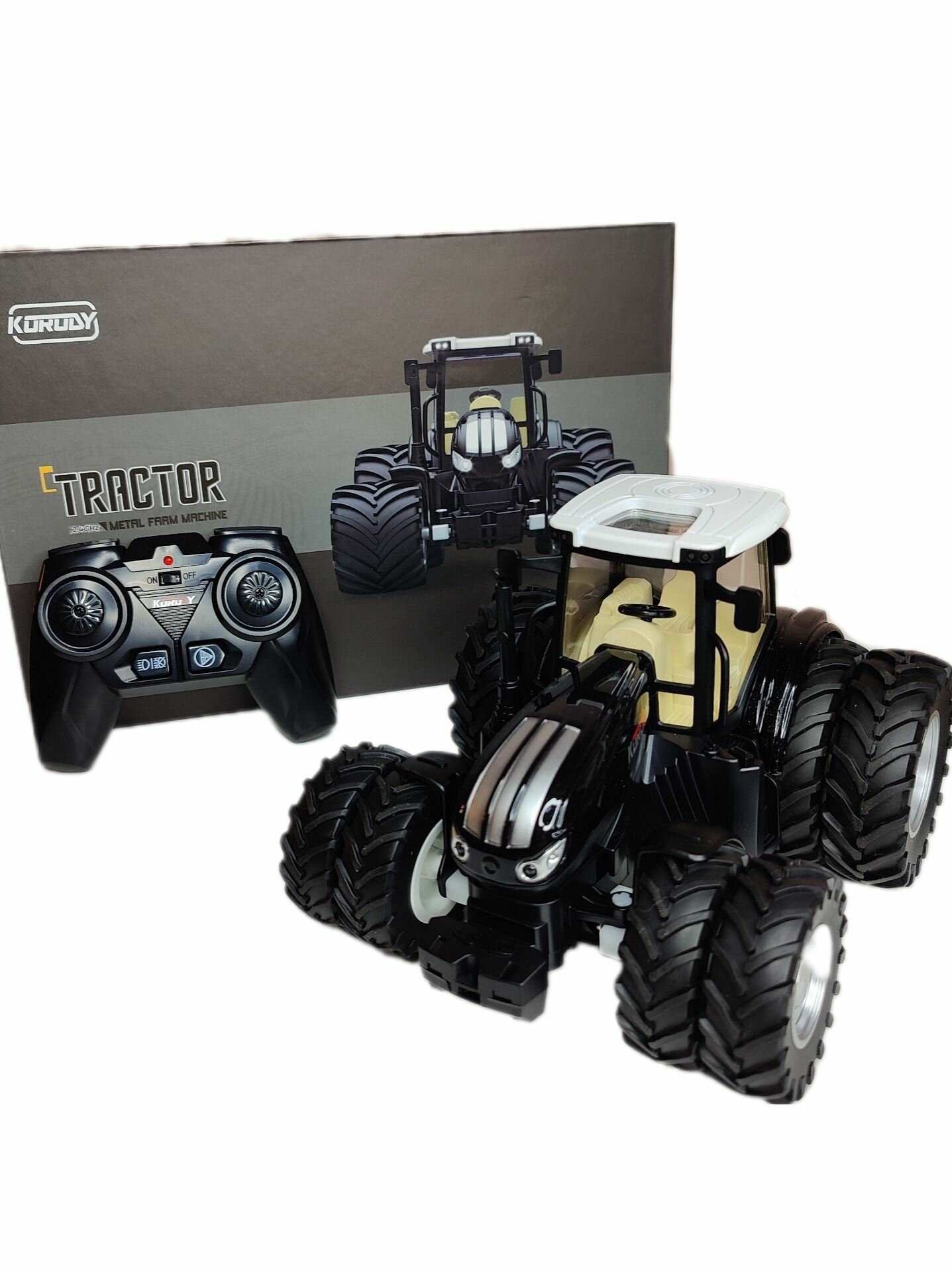 Трактор радиоуправляемый металлический в подарочной упаковке