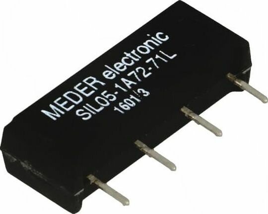 Реле STANDEX-MEDER SIL05-1A72-71L герконовое SPST-NO Uобмотки 5ВDC 1,25А макс.200ВDC PCB 1 шт