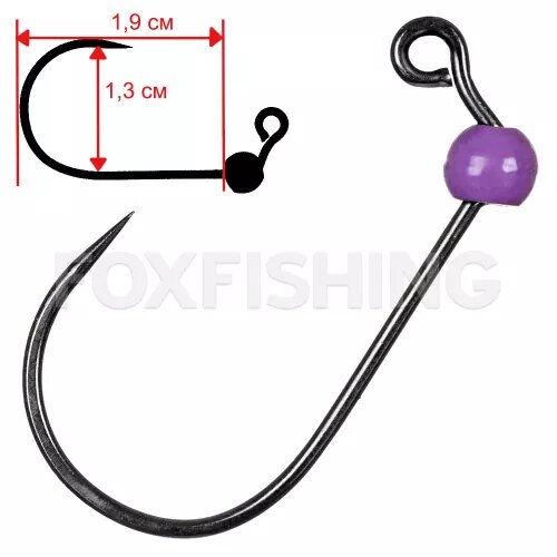 Джиг головки Norstream Trout Jig Head 0,27гр. цв. fluro purple 5шт. / вольфрам