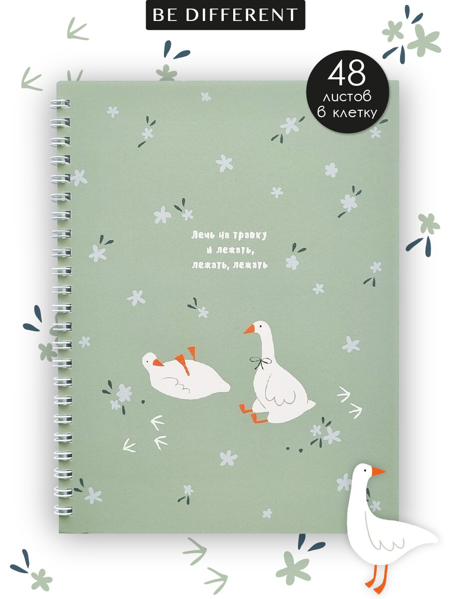 Общая тетрадь на кольцах Be Different "Geese" А5 на 48 листов в клетку