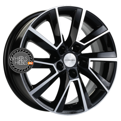 Диск автомобильный литой Khomen Wheels KHW1507 (Aveo) 15x6 5x105 et39 dia56.6 Black-FP