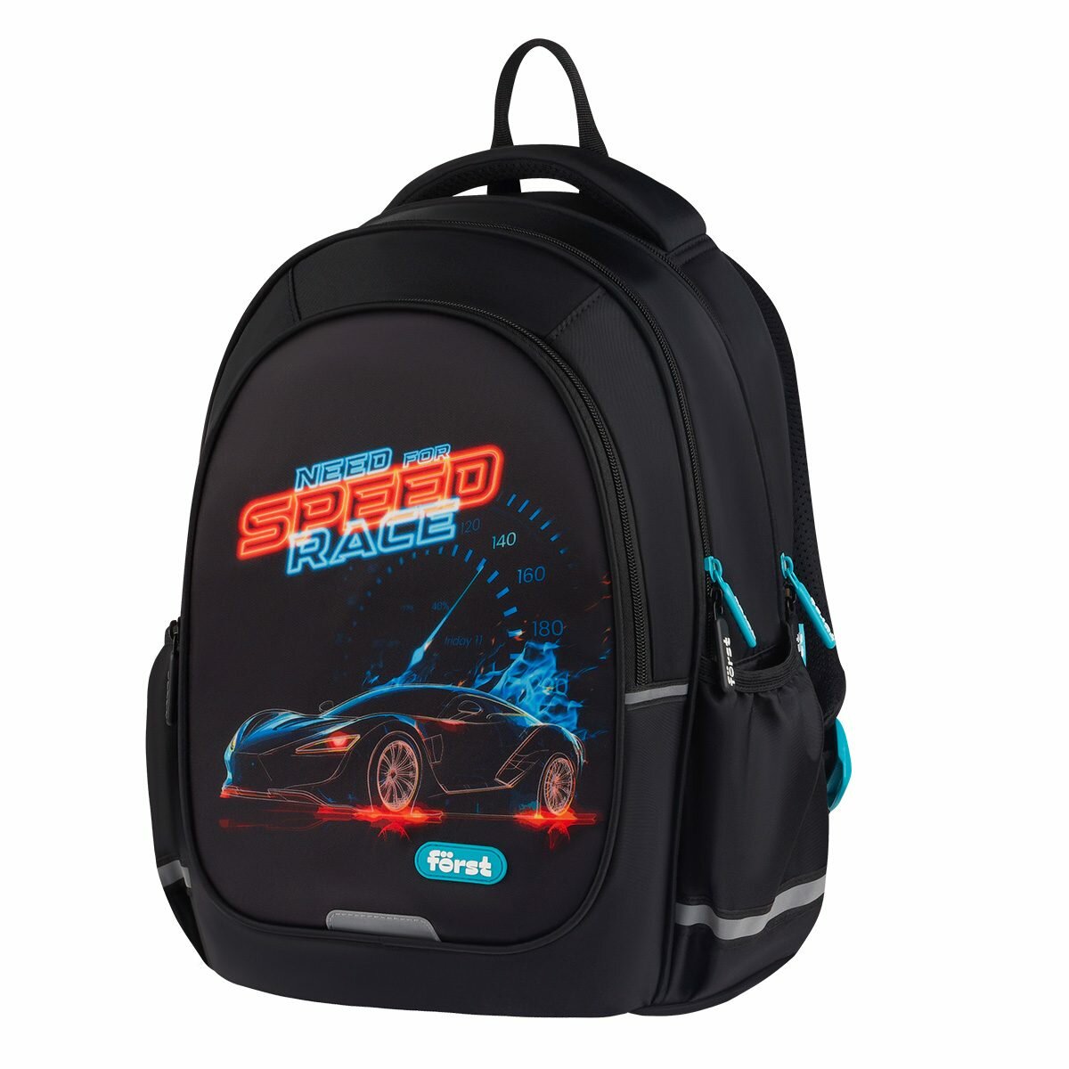Рюкзак школьный Forst F-Cute "Need for Speed" 37x29x17см, 3 отделения, 2 кармана, анатомическая спинка (FT-RM-102503)