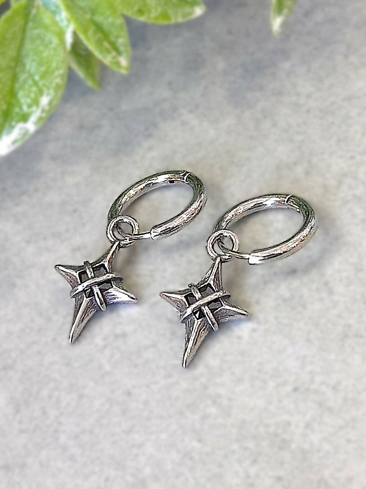 Серьги конго, фианит