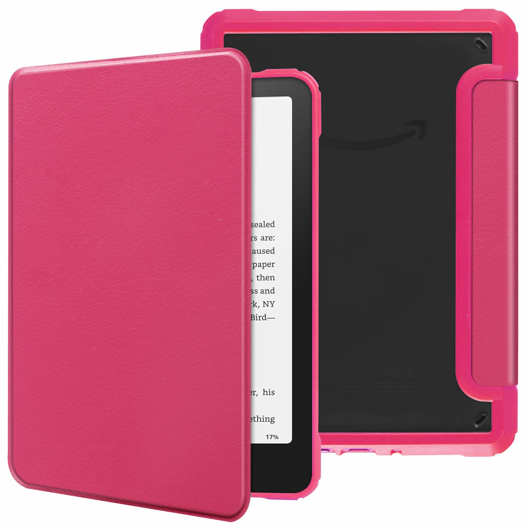 Чехол-книжка MATTE для Amazon Kindle Paperwhite 12 Gen (7", 2024) rose red