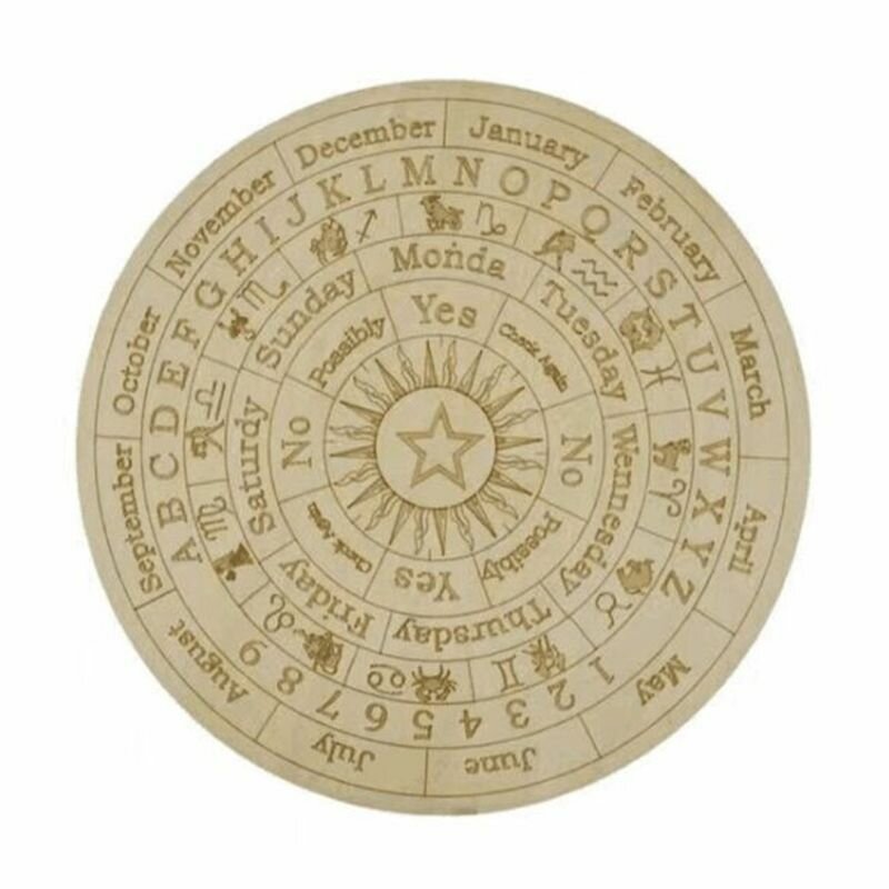 Деревянная доска-маятник для колдовства с Луной солнечных звезд, энергетическая резная тарелка гадания, исцеление, послание медитации