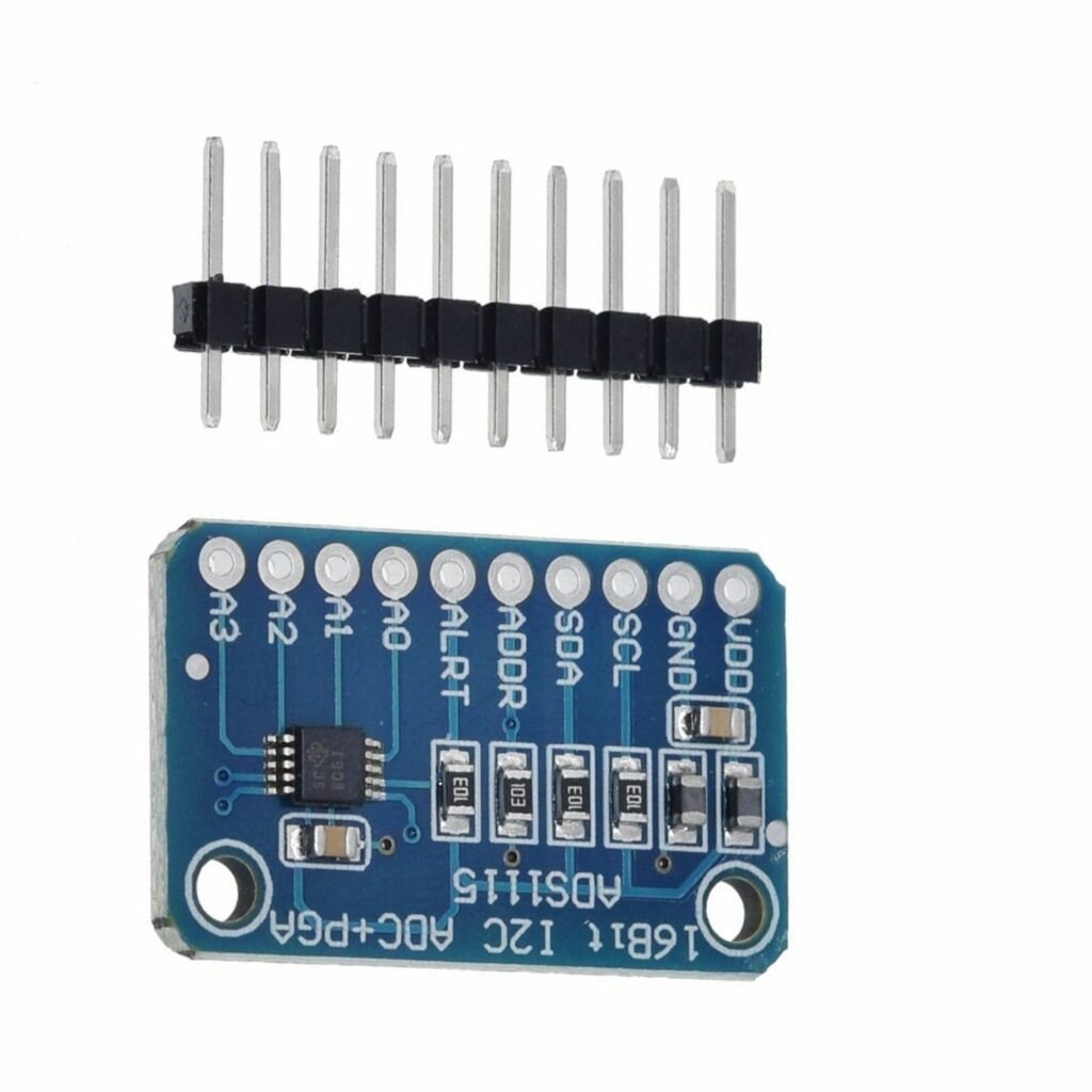 Модуль аналого-цифрового адаптера АЦП ADS1115 с программируемым усилителем