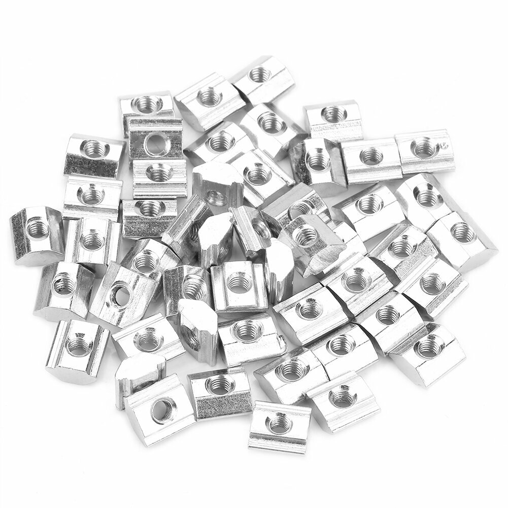 50 шт. гайки Т-образные скользящие из углеродистой стали для алюминиевого профиля серии 20 M3*10*5