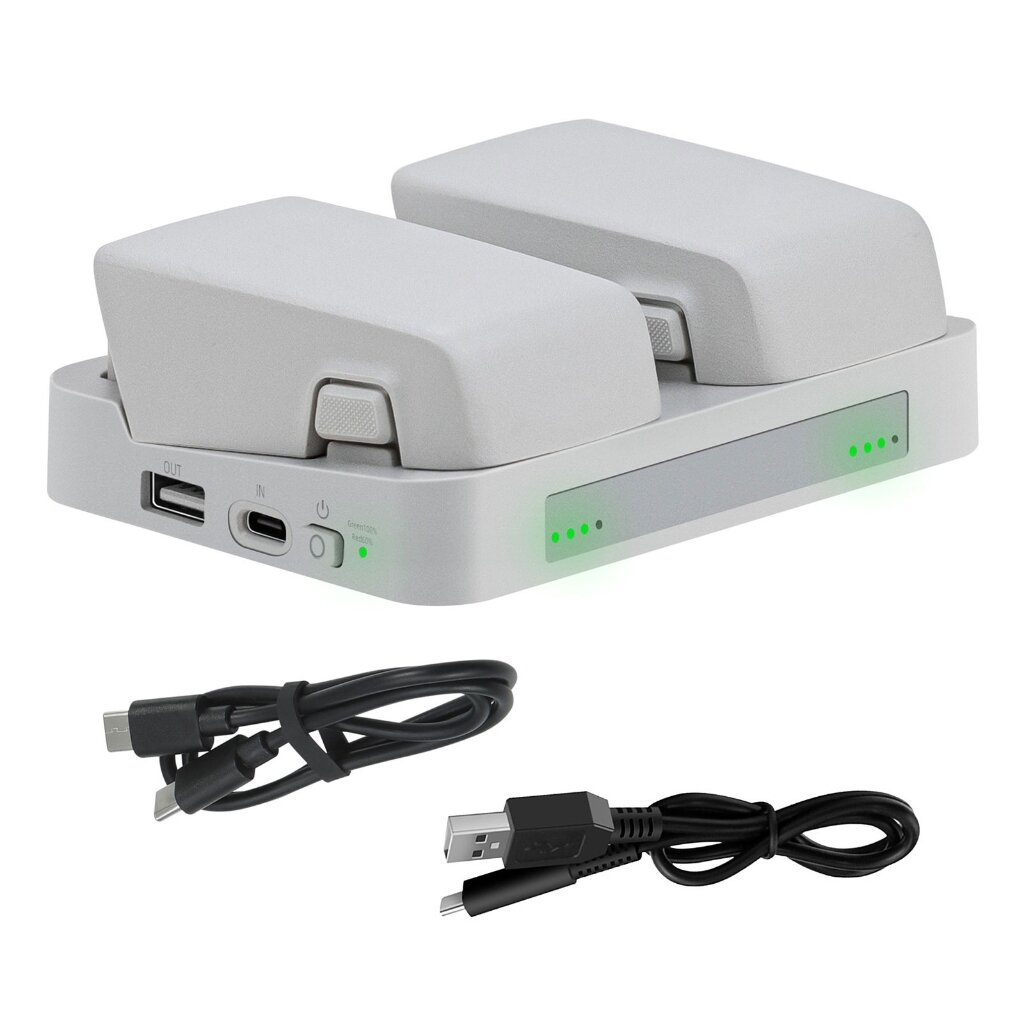 Двойное Зарядное устройство Док-станция для зарядки откидной батареи С Компактным Дизайном И Интеллектуальным Контролем Микросхем