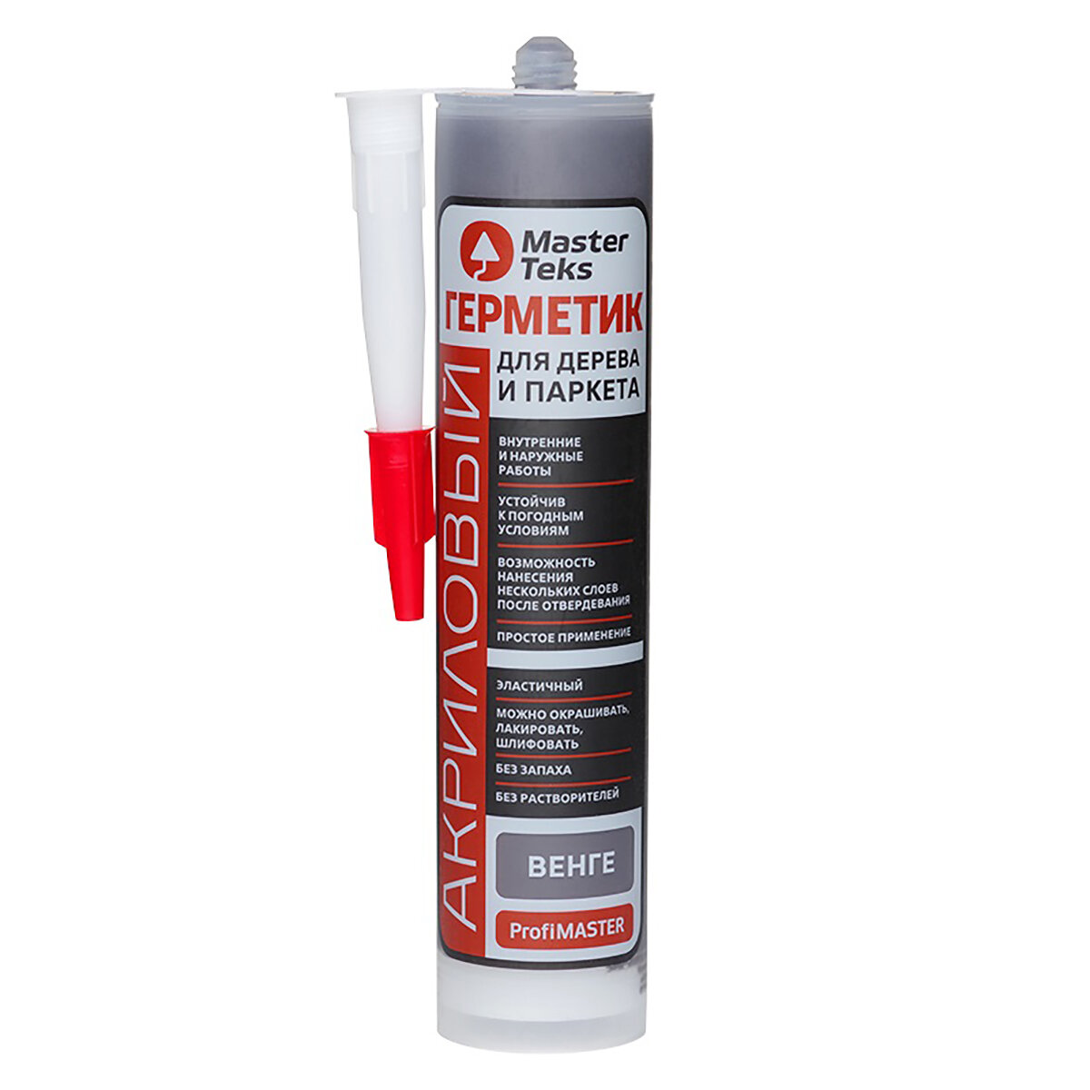 Акриловый герметик для дерева и паркета MasterTeks Profimaster 9782338, 290 мл, венге