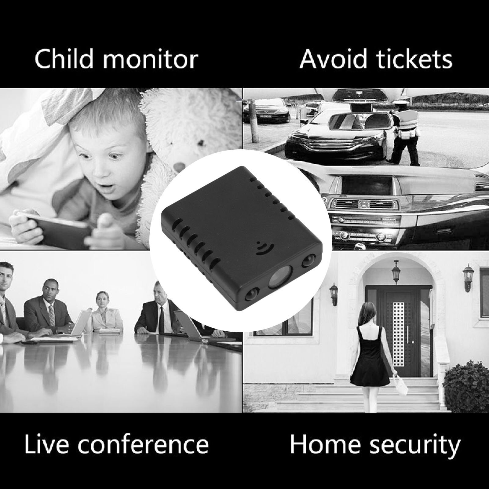 WiFi Маленькая камера 1080P HD USB ночное видение обнаружение движения беспроводная камера для маленьких домашних животных со встроенным микрофоном для внутренней и наружной домашней безопасности