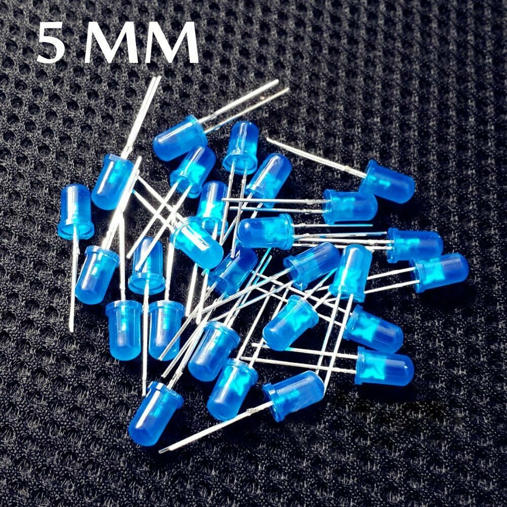 Светодиоды 5 мм, синие, 100 шт