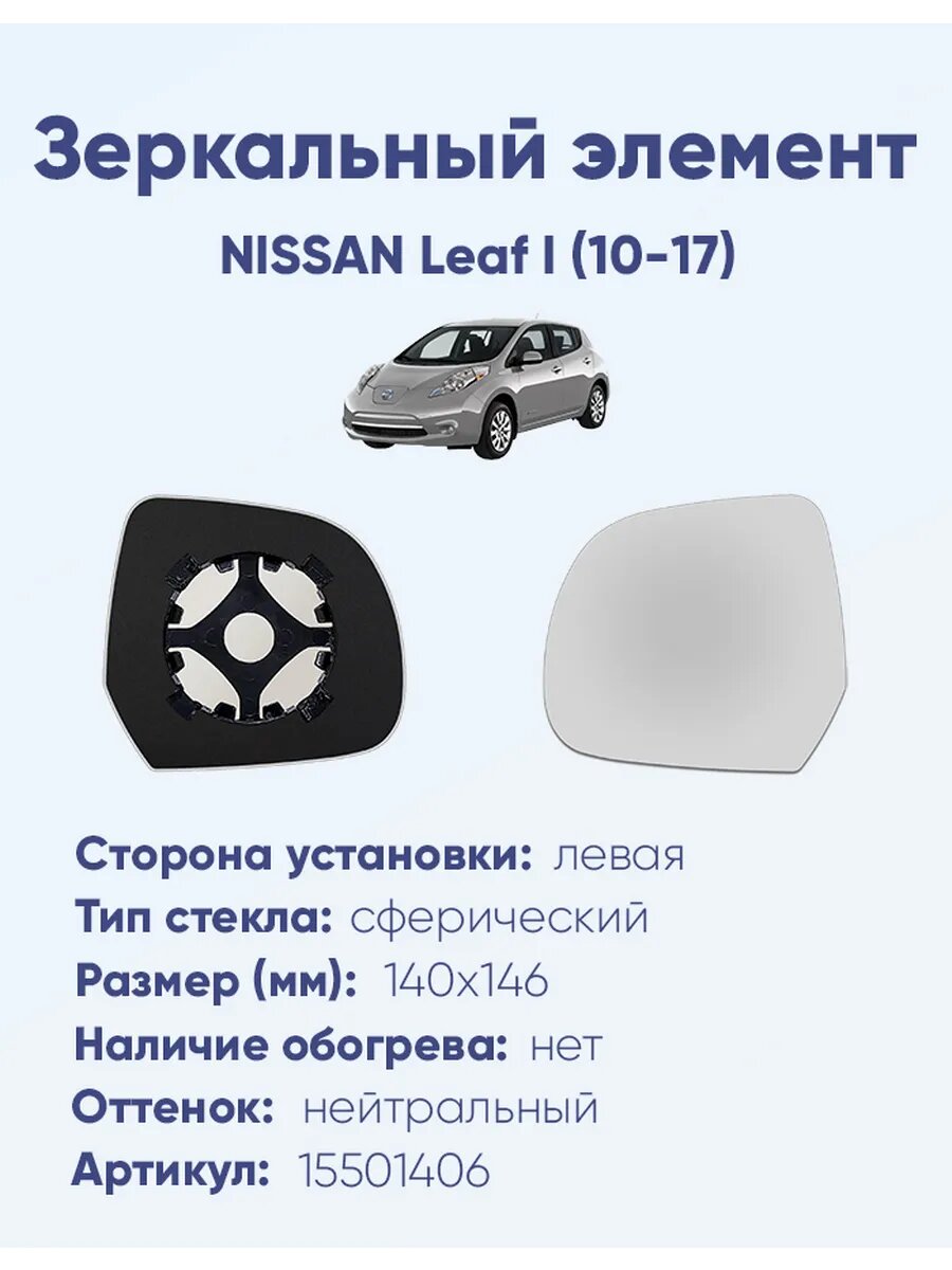 Зеркальный элемент левый NISSAN Leaf I (10-17)A69391003