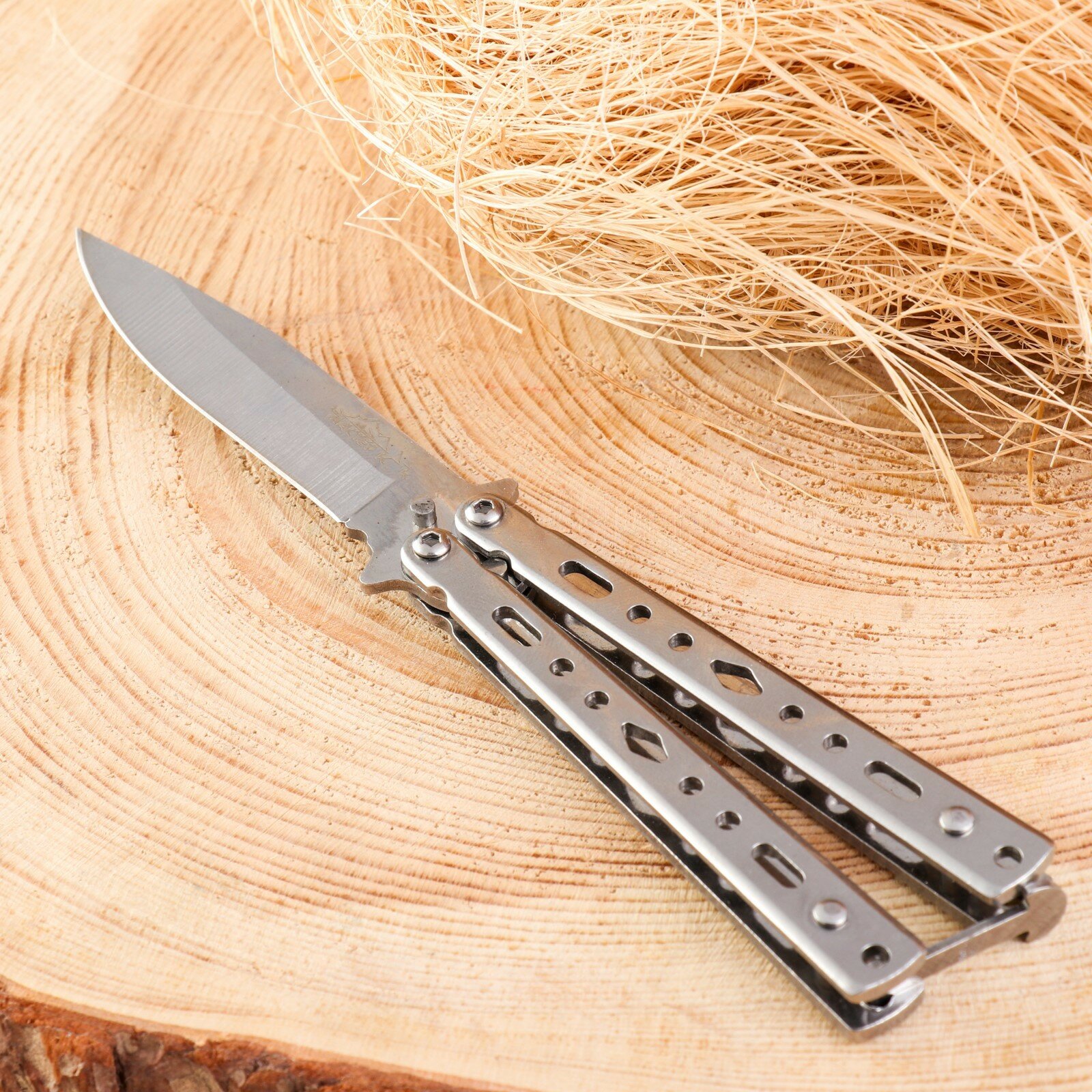 Нож-бабочка «Аргус», 17 см, клинок 69 мм/1 мм, серебристый