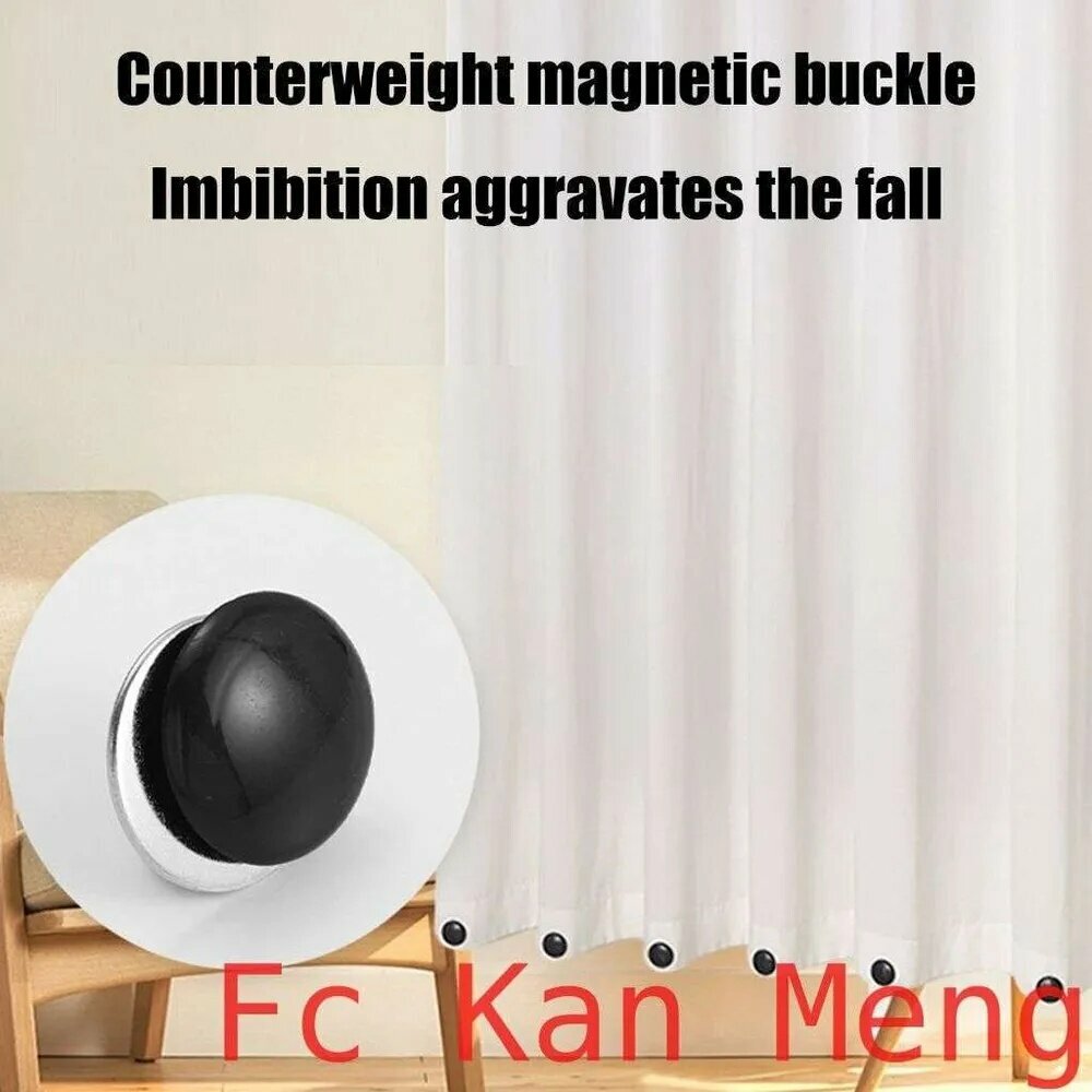 Магнитные утяжелители для штор 6 шт антикоррозийные металлические грузики без сверления, белые и черные/подарок