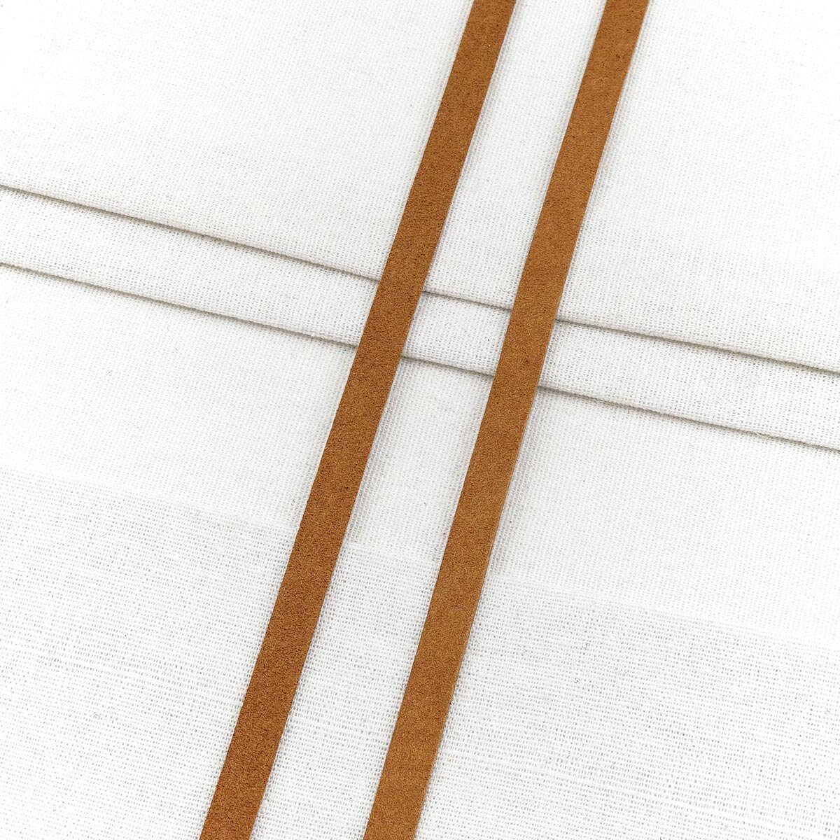 Тесьма для рукоделия замшевая отделочная, ширина 9 мм, длина 6 м, цвет коричневый