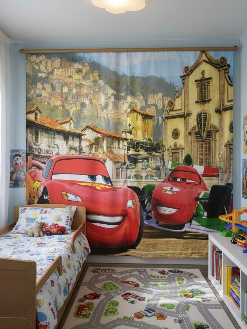 Комплект штор Тачки 150*270 (2) (МарТекс)