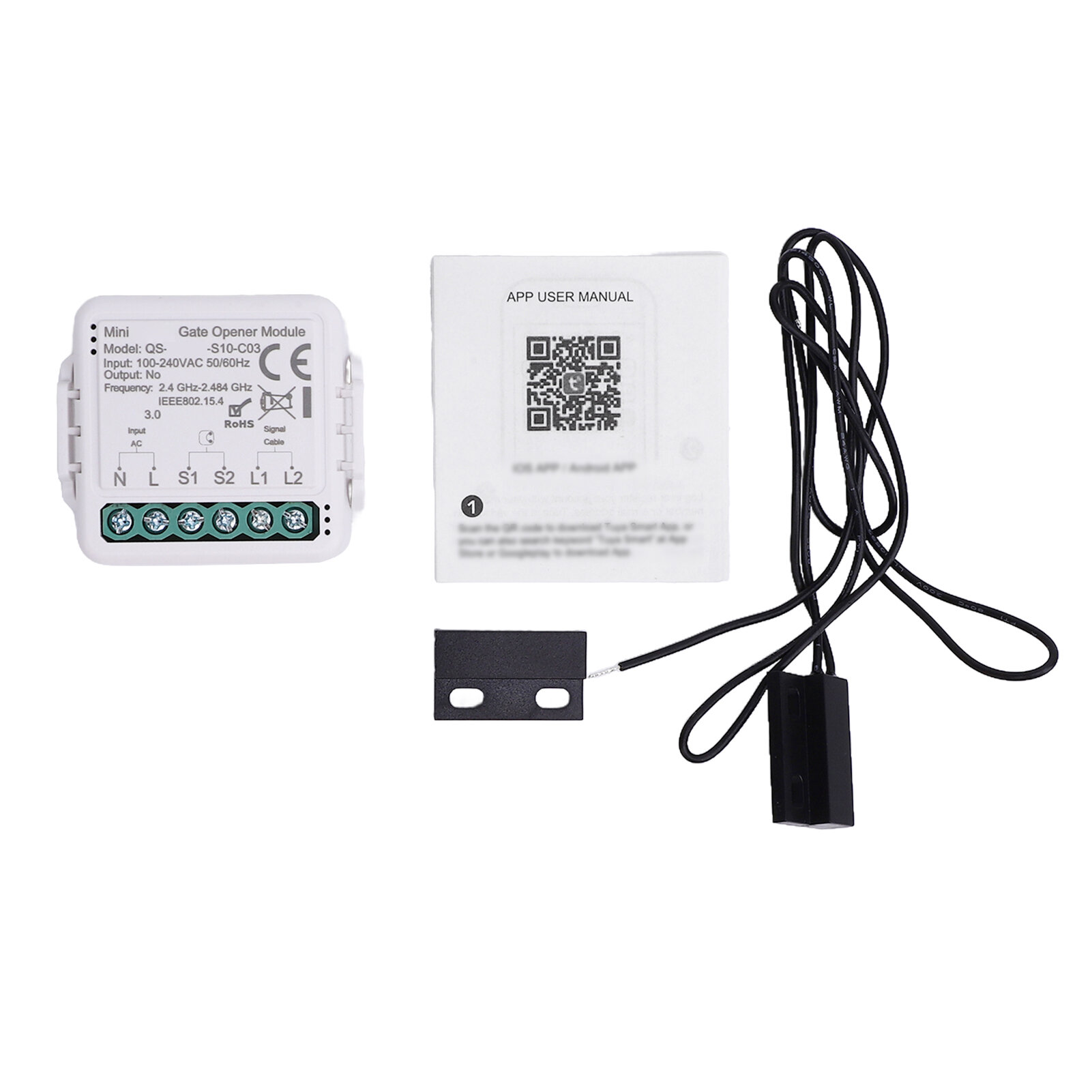 Модуль для гаражных ворот ZigBee, Tuya, голосовое управление, QS ZIGBEE S10 C03