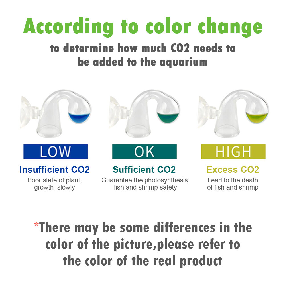 Тестер для проверки уровня CO2 в аквариуме, стеклянный индикатор pH, долгосрочный индикатор, 15 мл