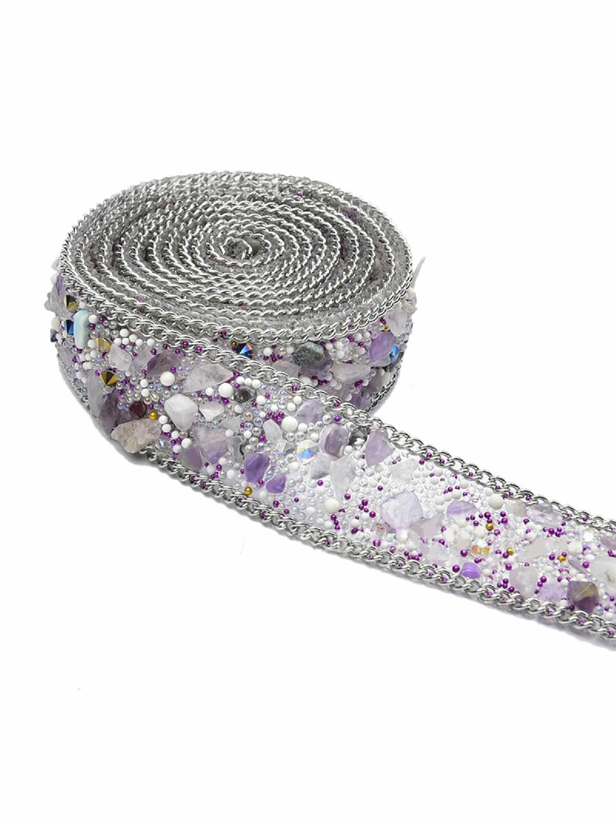 Блестящая лента со стразами, - 2