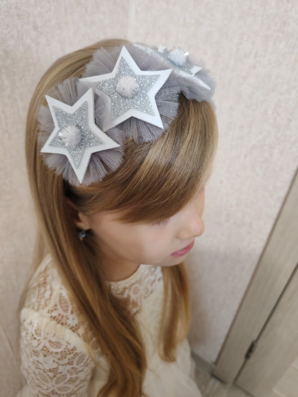 Ободок для волос новогодний "Звездочка " девочкам на утренник