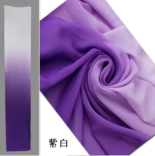 Градиентная шифоновая ткань 100% полиэстер 1,5 м Purple and white