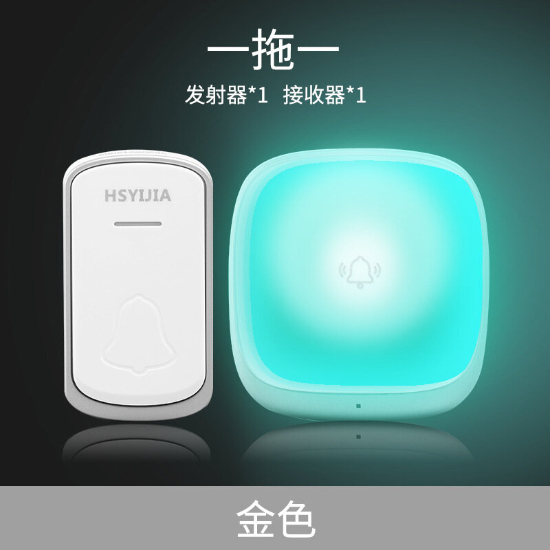 Цветной беспроводной мигающий звуковой музыкальный дверной звонок для дома, с подключением на большом расстоянии, напоминание о вызове для пожилых и глухих