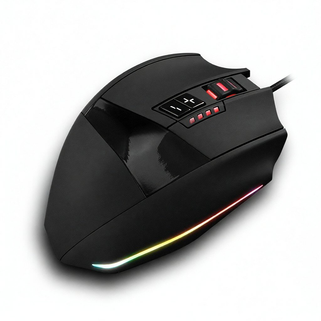 C-13 Проводная Игровая Мышь 13 Программируемых Клавиш Регулируемый 10000DPI RGB Светодиодная Полоса 128KB Встроенная Память Встроенный Контрольный Механизм 3g x 8шт