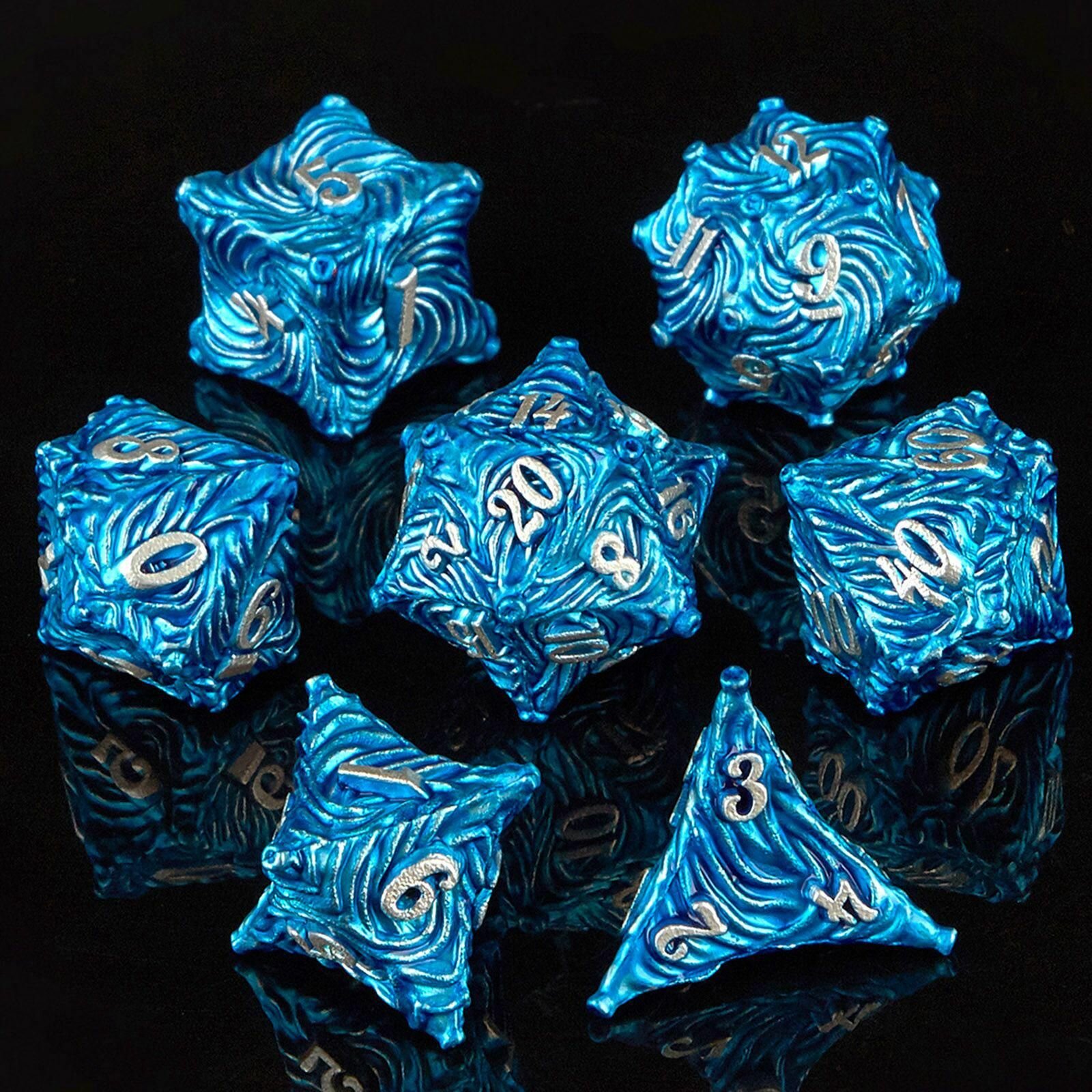 Кубики для DnD (ДнД) 7 шт Металлические , Кости игральные Дайсы, Классический набор дайсов Dungeons & DragonsРолевая игра , Pathfinder, настольные игры 1 pcs